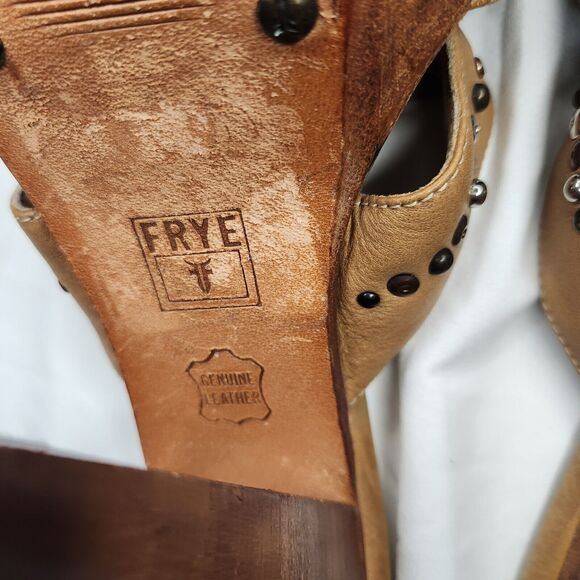 Frye | Shoes | Vtg Frye Womens Joy Platform Slide Sandals Leather ...